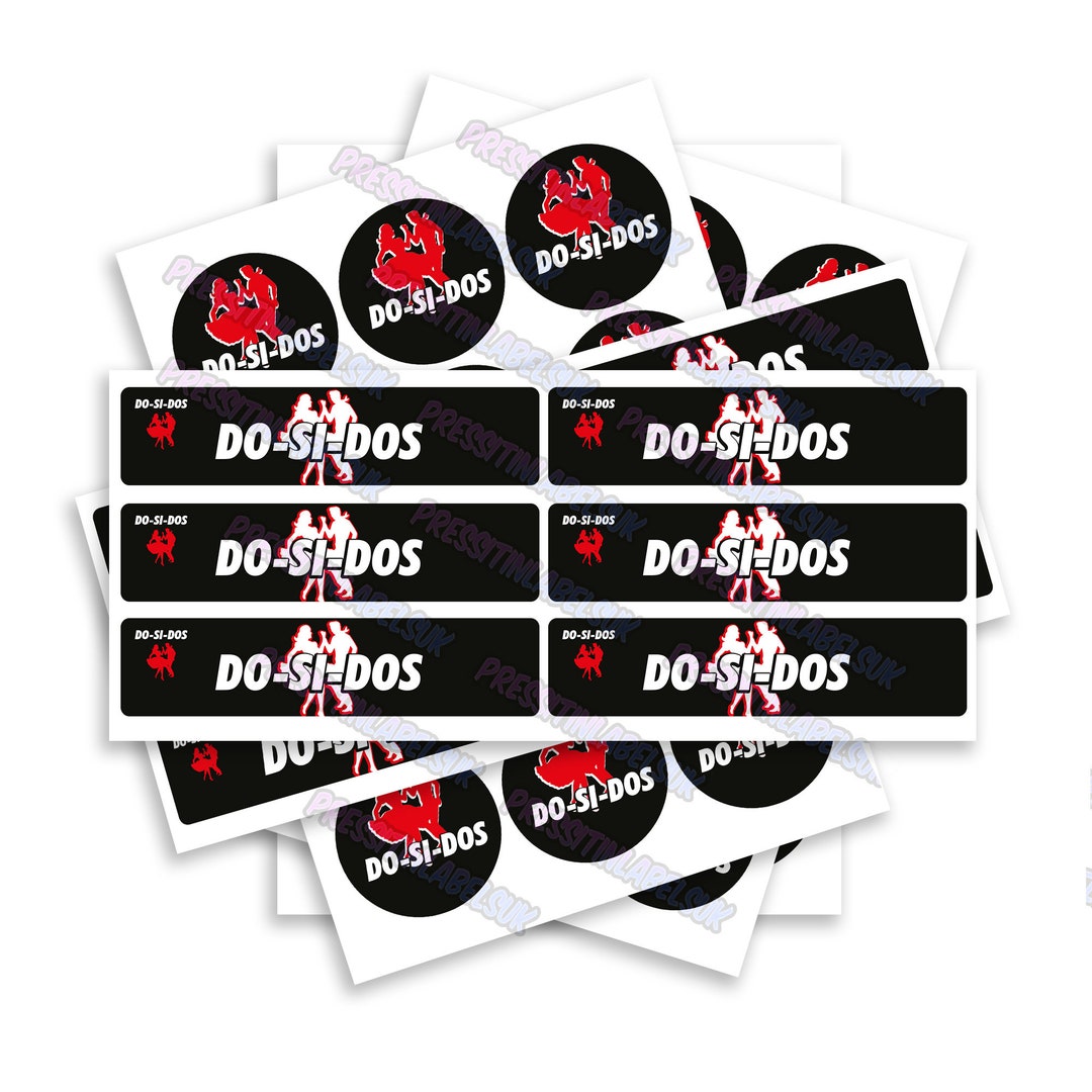 Dosi Sticker Label Set High Gloss 2oz Glass Jar Labels Includes a ...