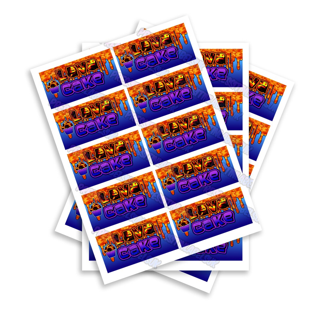 Lava C Pre Roll Sticker Labels High Gloss Multiple Sizes - Etsy