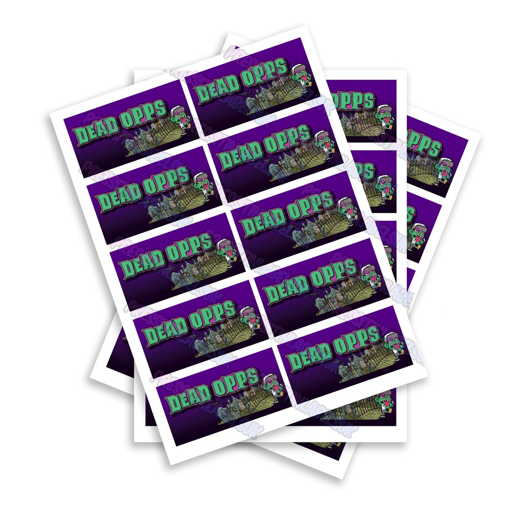 Dead Opps Pre Roll Sticker Labels - High Gloss - Multiple Sizes - Bulk ...