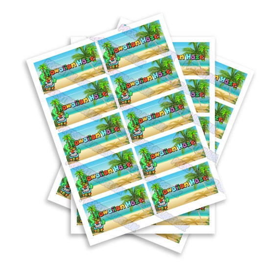 Hawaiian H Pre Roll Sticker Labels High Gloss Multiple | Etsy