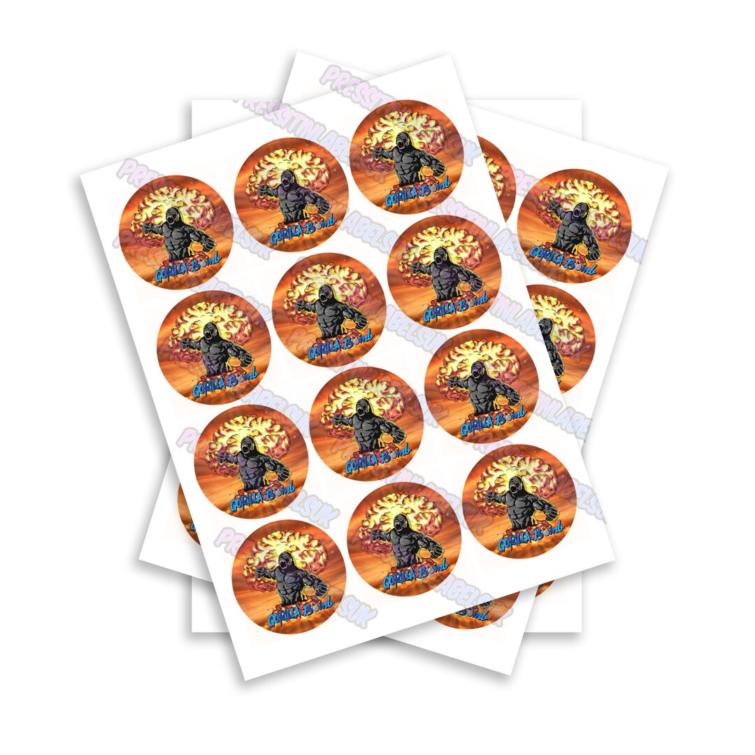 Gorilla Bmb Sticker Labels - High Gloss - Pop Top Slap Stickers ...