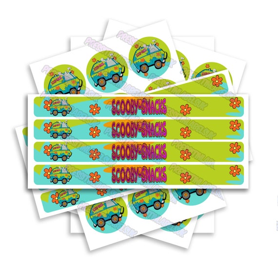 Scooby Snacks 100ml Tin Labels High Gloss Tin Can Stickers | Etsy