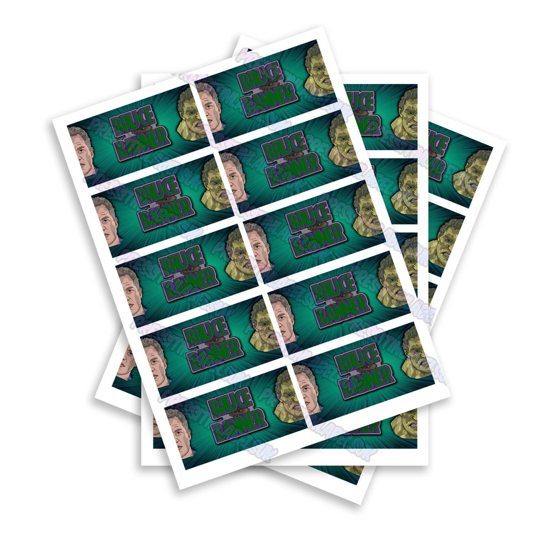 Bruce Banner Pre Roll Sticker Labels High Gloss Multiple Sizes Bulk ...