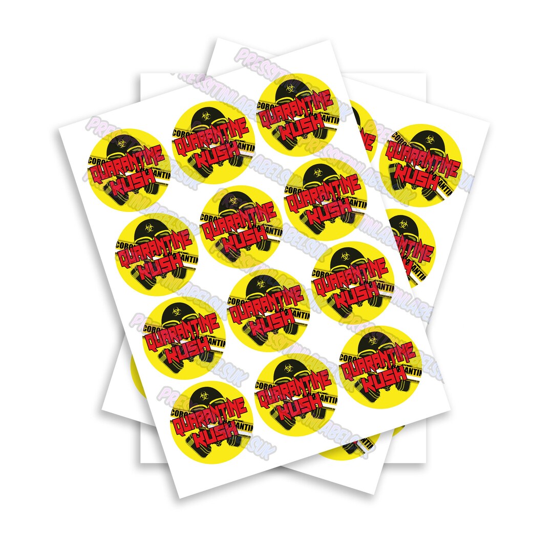 Quarantine K Round Sticker Labels - High Gloss - Multiple Sizes ...