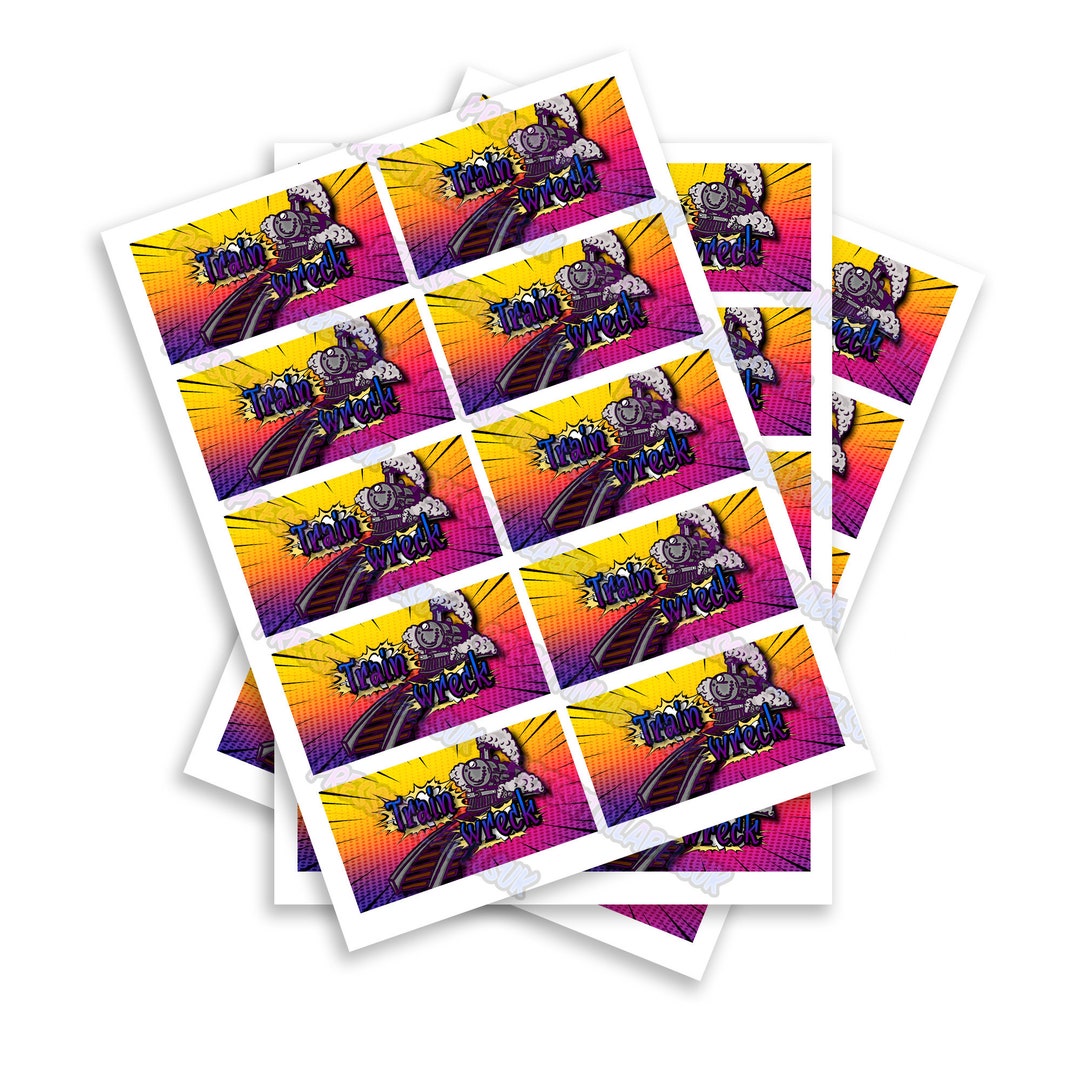 Train Wreck Pre Roll Sticker Labels High Gloss Multiple Sizes Bulk ...