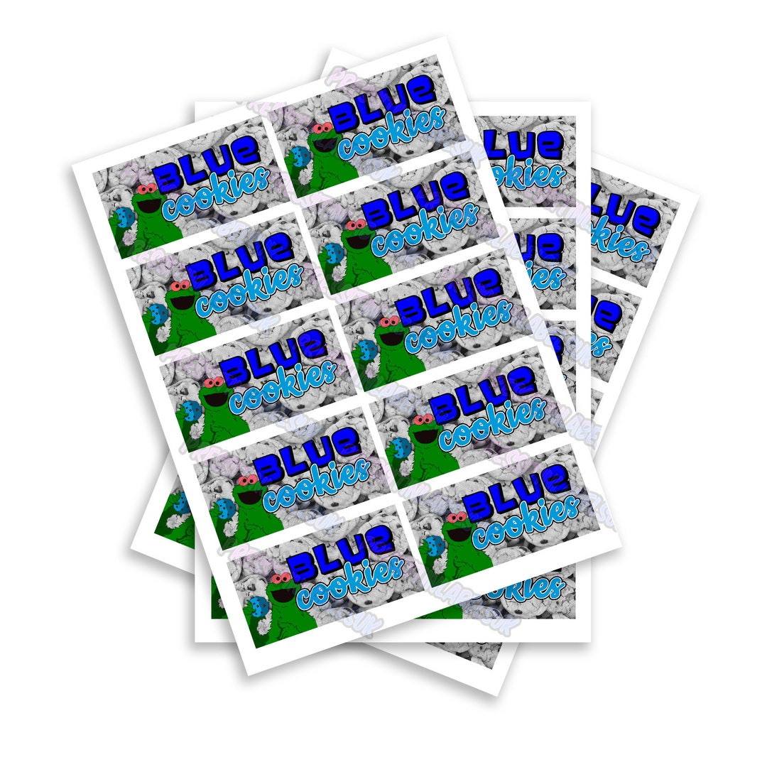 Blue Cookies Pre Roll Sticker Labels - High Gloss - Multiple Sizes ...