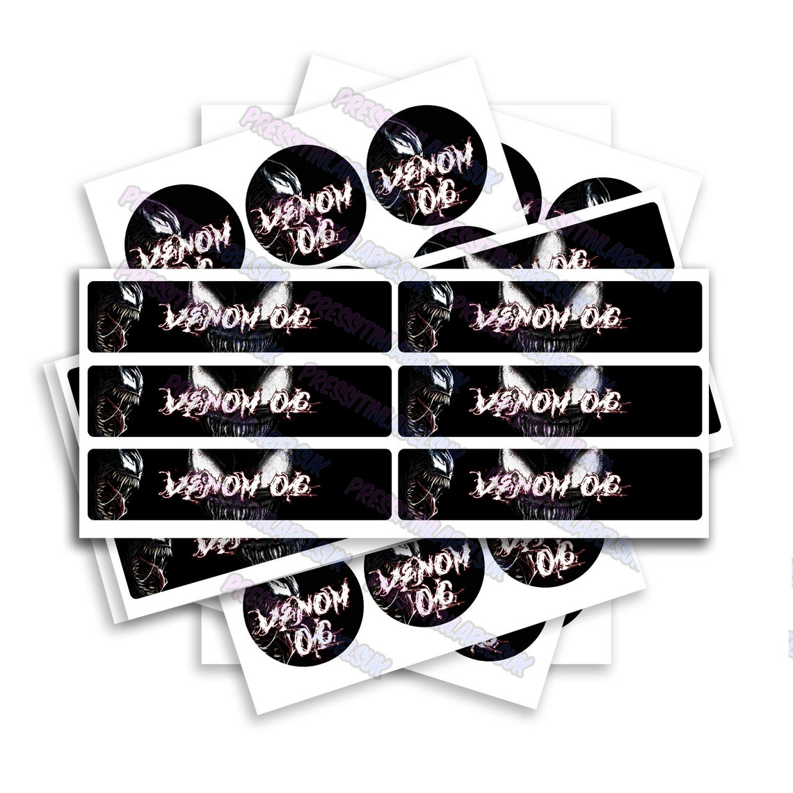 Venom OG Sticker Label Set - High Gloss - 2oz Glass Jar Labels ...