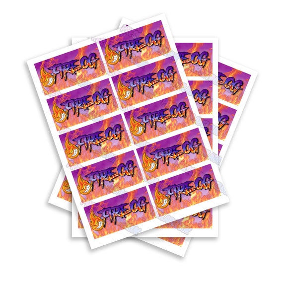 Fire OG Pre Roll Sticker Labels High Gloss Multiple Sizes | Etsy