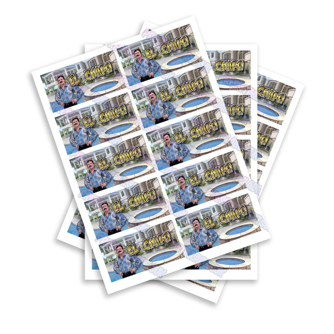 El Chapo Pre Roll Sticker Labels High Gloss Multiple Sizes Bulk ...