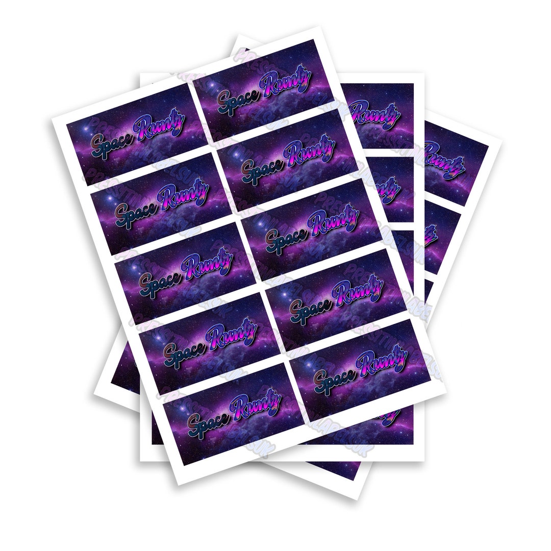 Space Rtz Pre Roll Sticker Labels - High Gloss - Multiple Sizes - Bulk ...