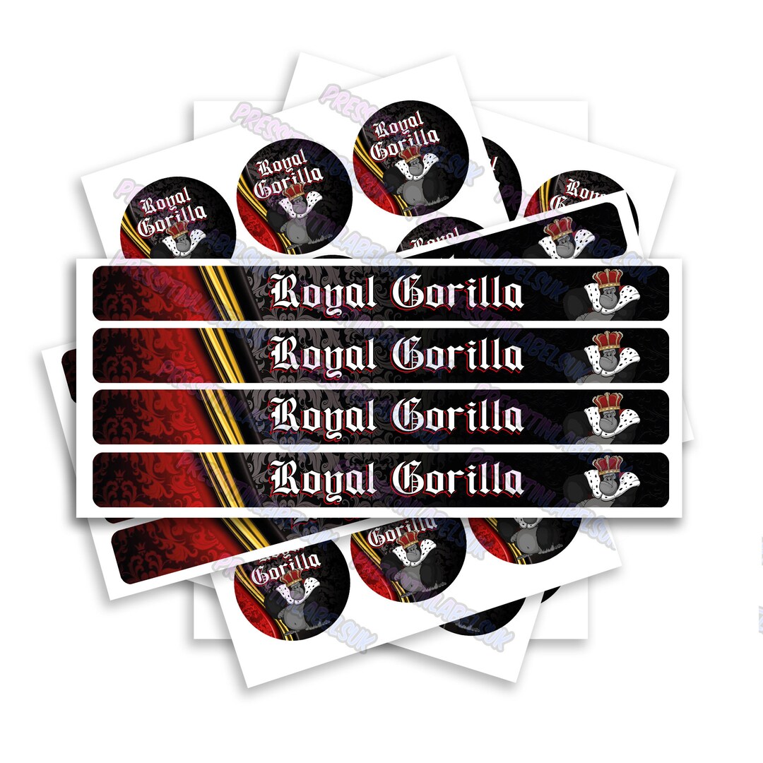 Royal G 100ml Zinn Etiketten High Gloss Dose Aufkleber enthält Deckel ...