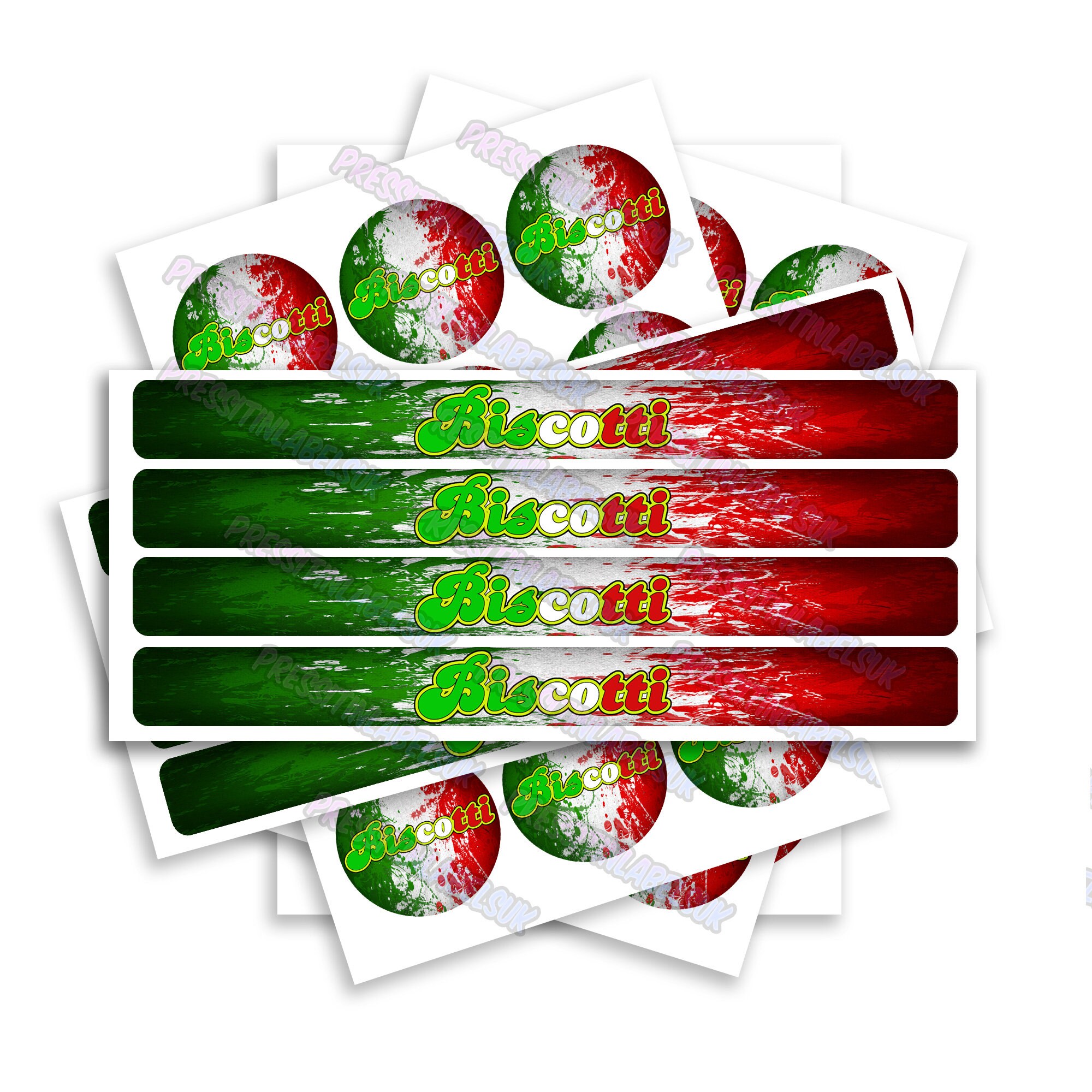 Biscotti 100ml Tin Labels High Gloss Tin Can Stickers | Etsy