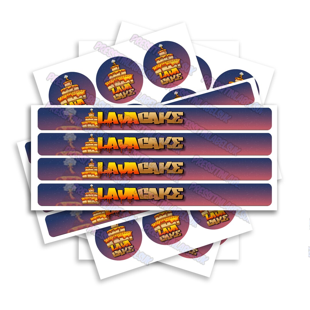 Lava C T2 100ml Tin Labels High Gloss Tin Can Stickers Includes Lid ...