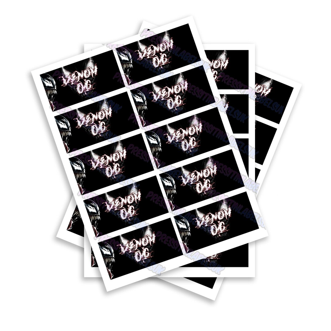 Venom OG Pre Roll Sticker Labels - High Gloss - Multiple Sizes - Bulk ...