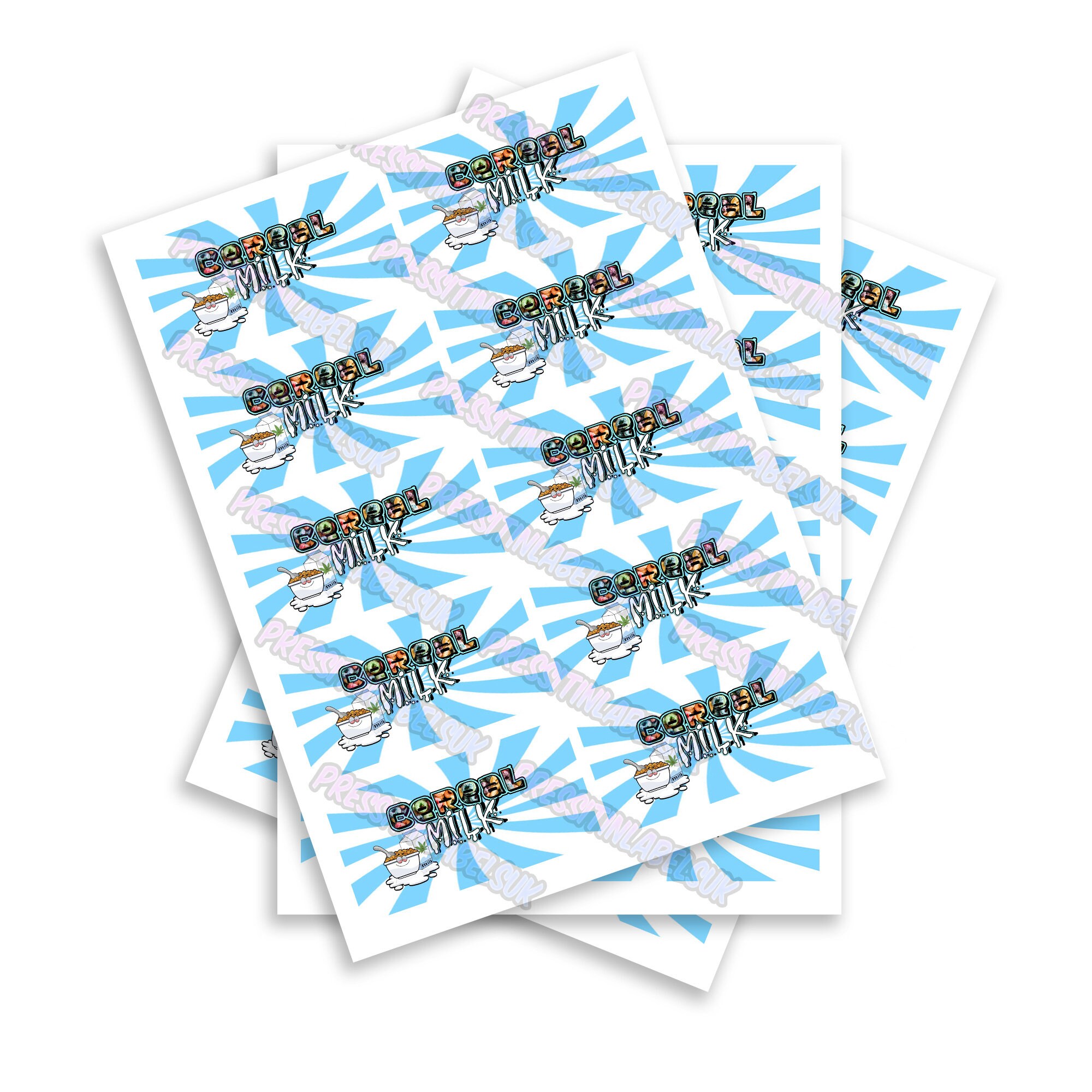 Cereal Milk Pre Roll Sticker Labels High Gloss Multiple - Etsy UK