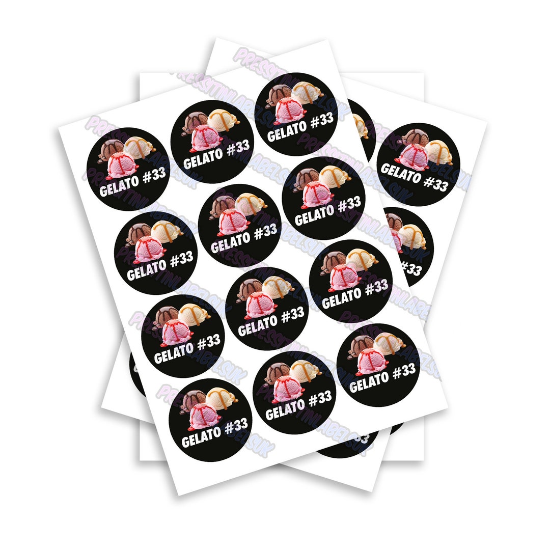Gelato Round Sticker Labels - High Gloss - Pop Top Slap Stickers ...