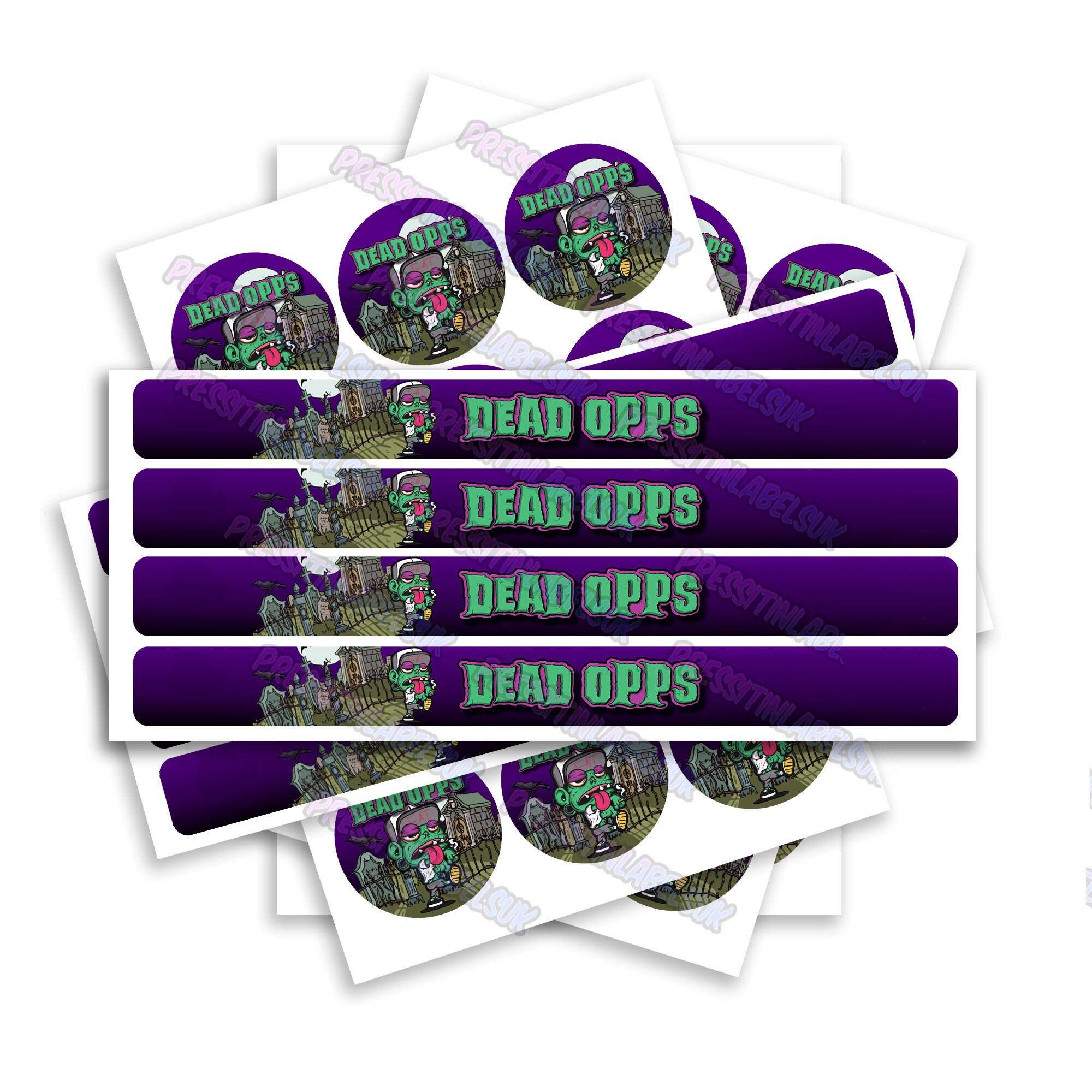 Dead Opps 100ml Tin Labels High Gloss Tin Can Stickers | Etsy