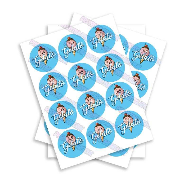 Gelato T3 Round Sticker Labels - High Gloss - Pop Top Slap Stickers ...