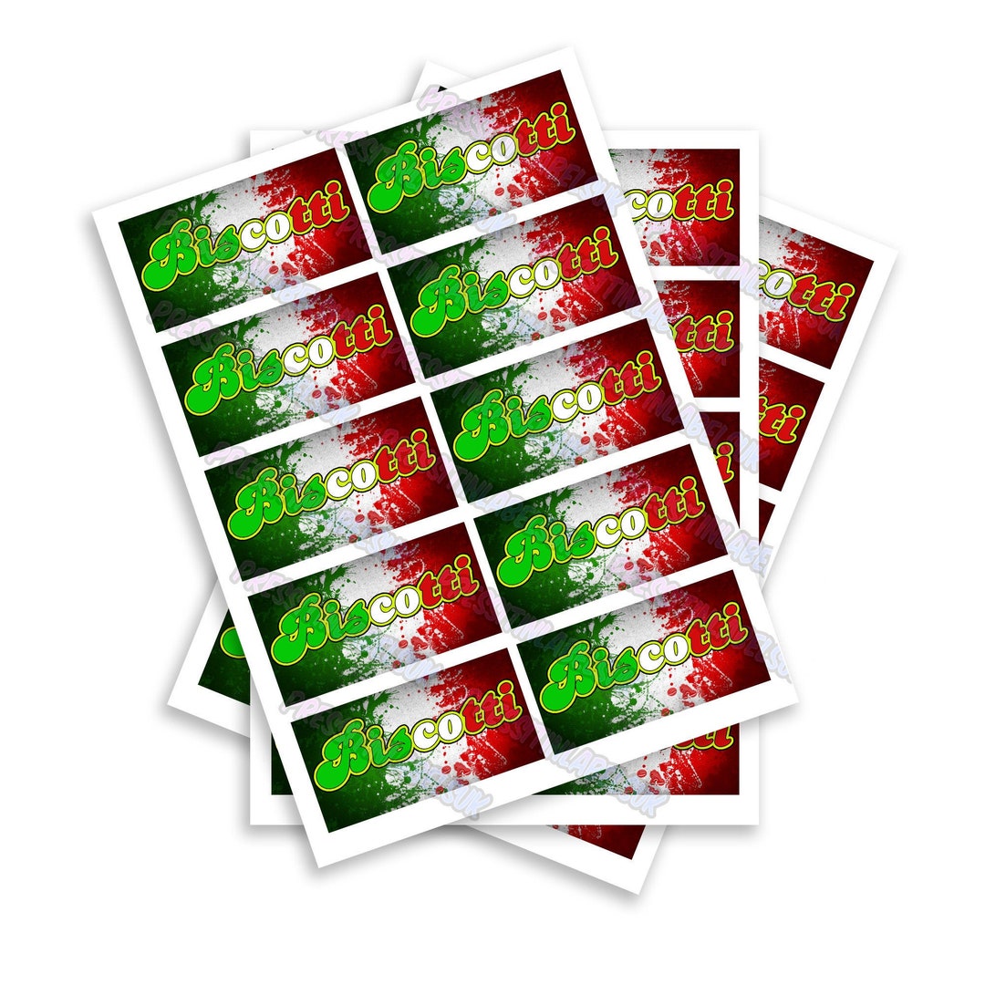 Biscotti Pre Roll Sticker Labels High Gloss Multiple Sizes Bulk ...