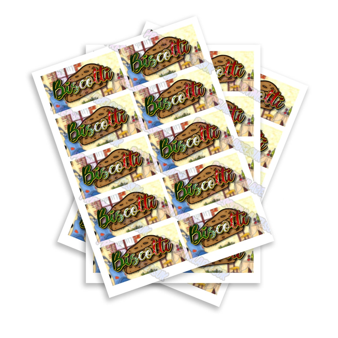 Biscotti T2 Pre Roll Sticker Labels High Gloss Multiple Sizes Bulk ...