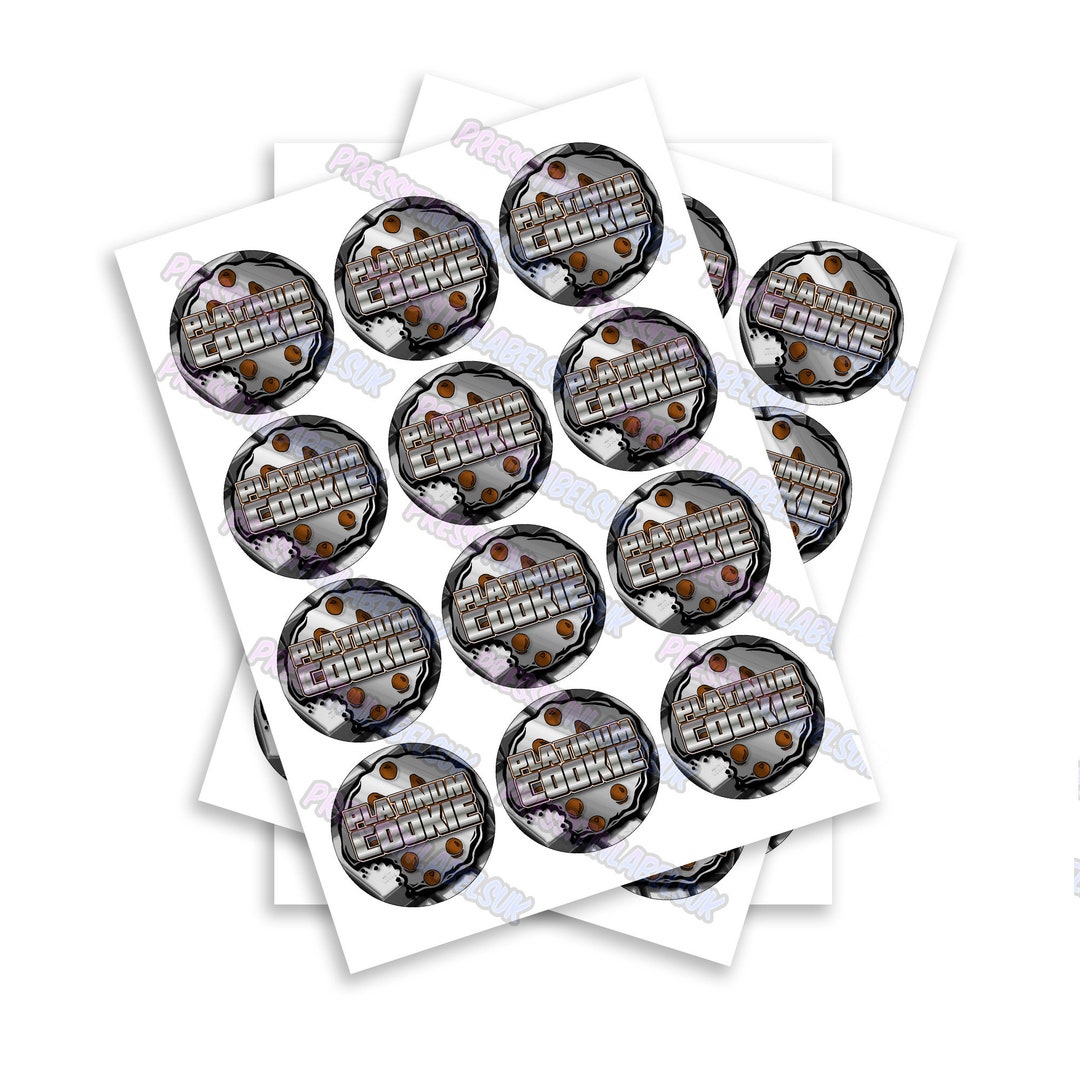 Platinum Cookies Sticker Labels - High Gloss - Pop Top Slap Stickers ...