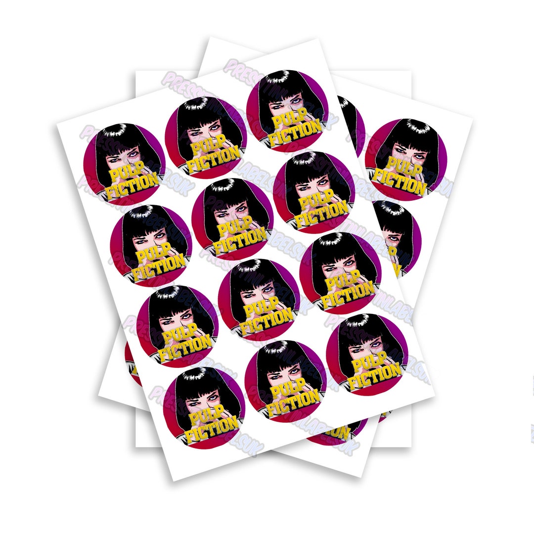Pulp Fiction Sticker Labels - High Gloss - Pop Top Slap Stickers ...