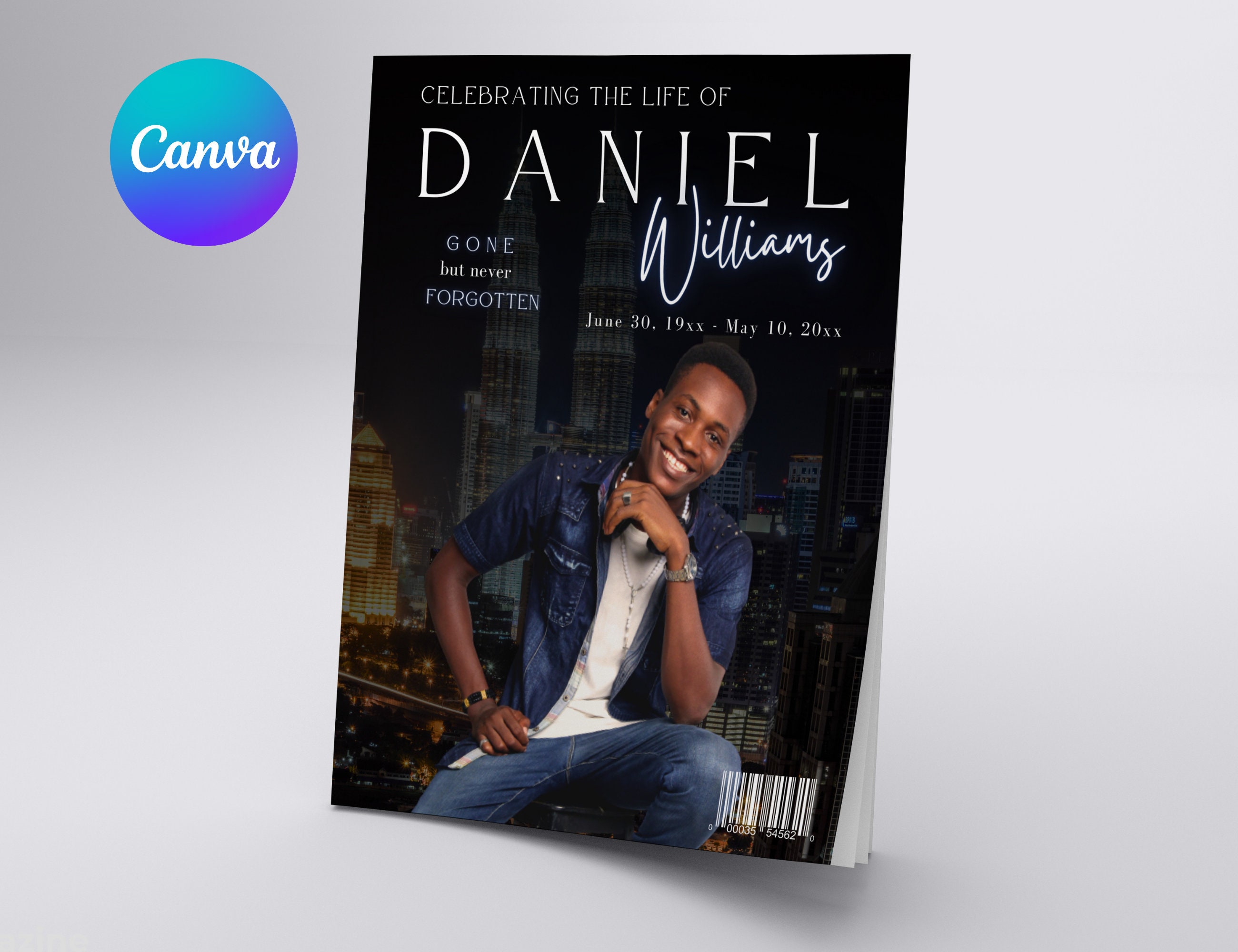 8 Page Magazine Style Funeral/memorial Program Celebration of Life ...