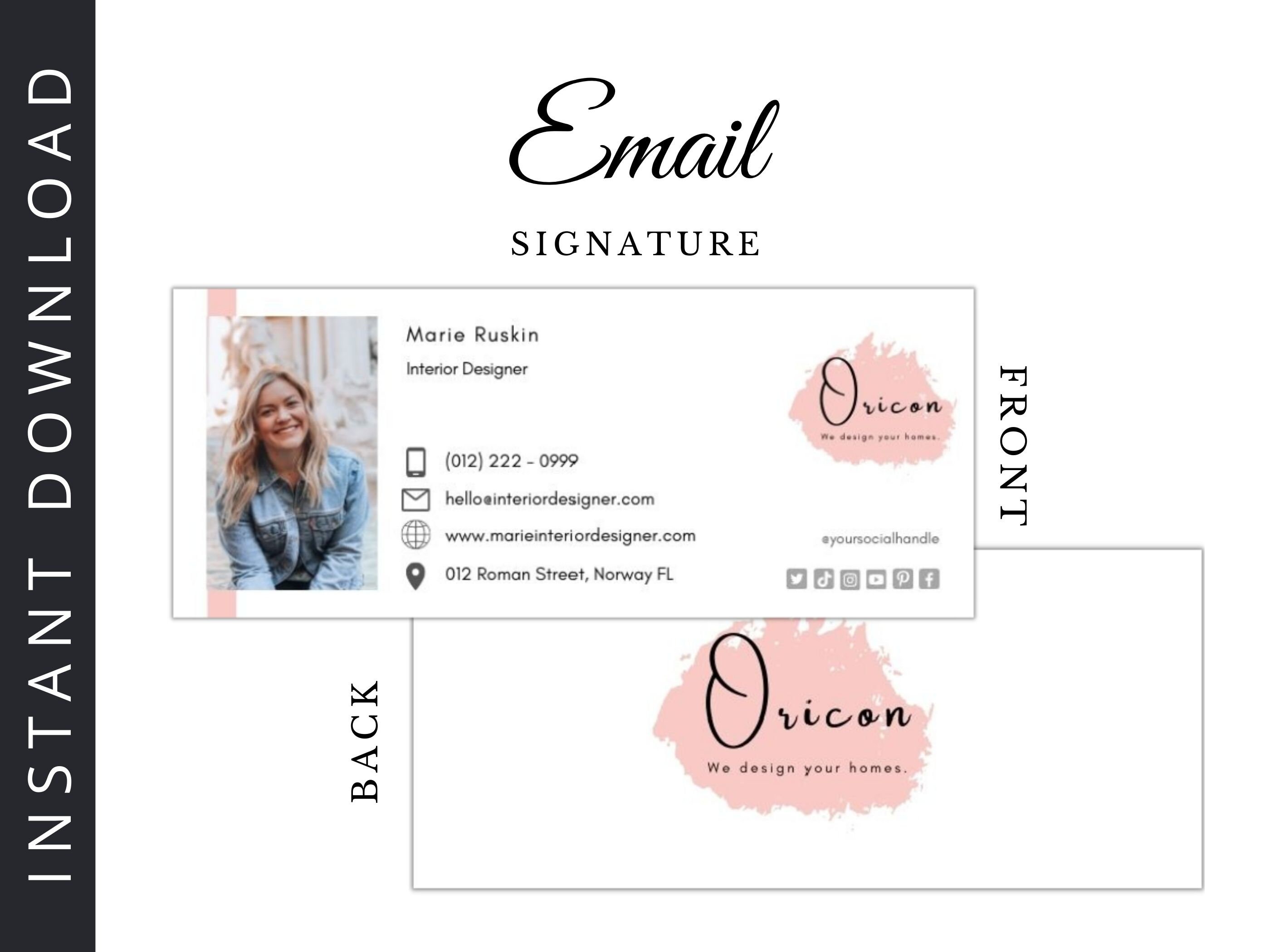 Interior Designer Email Signature Gmail Signature Real | Etsy