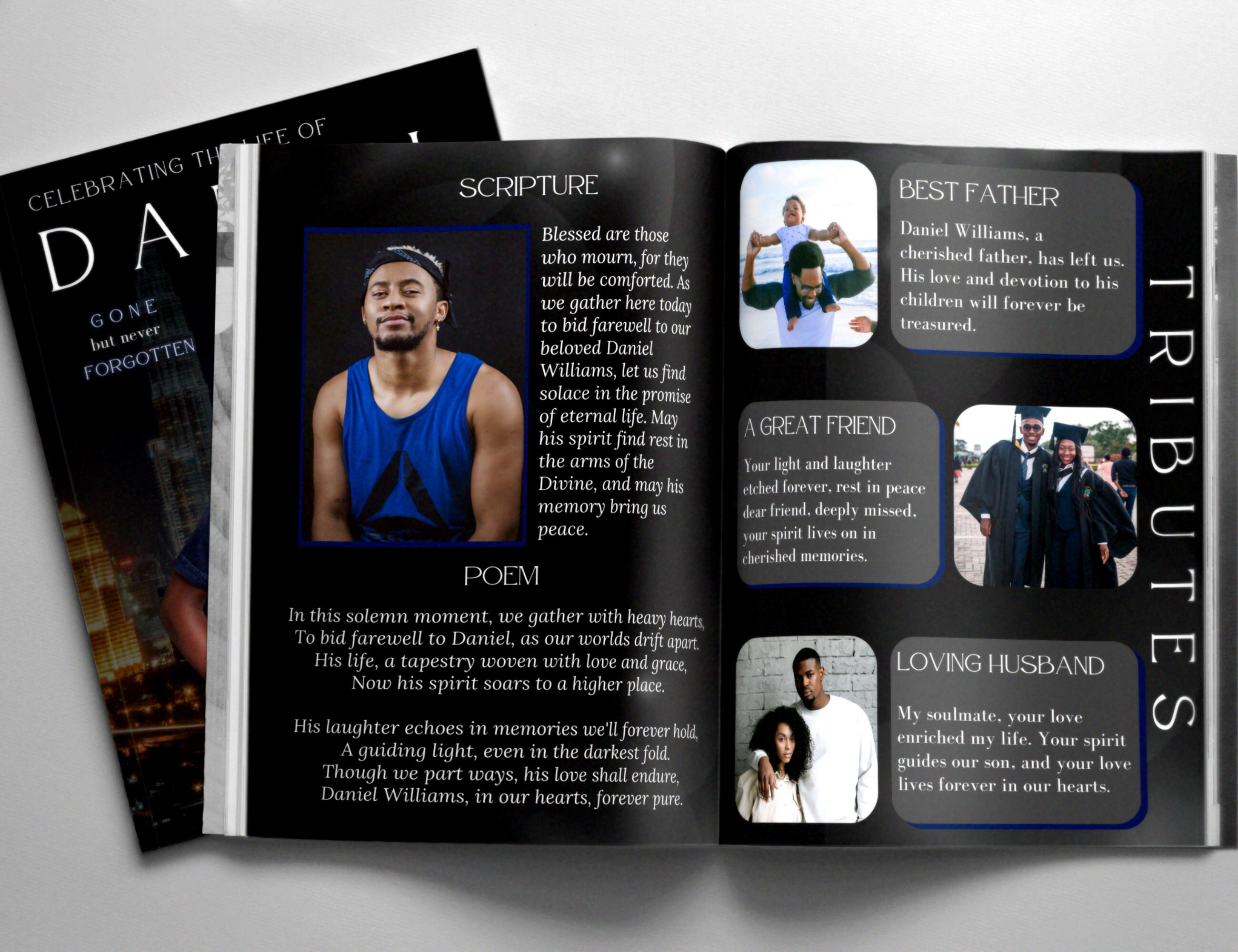 8 Page Magazine Style Funeral/memorial Program - Etsy