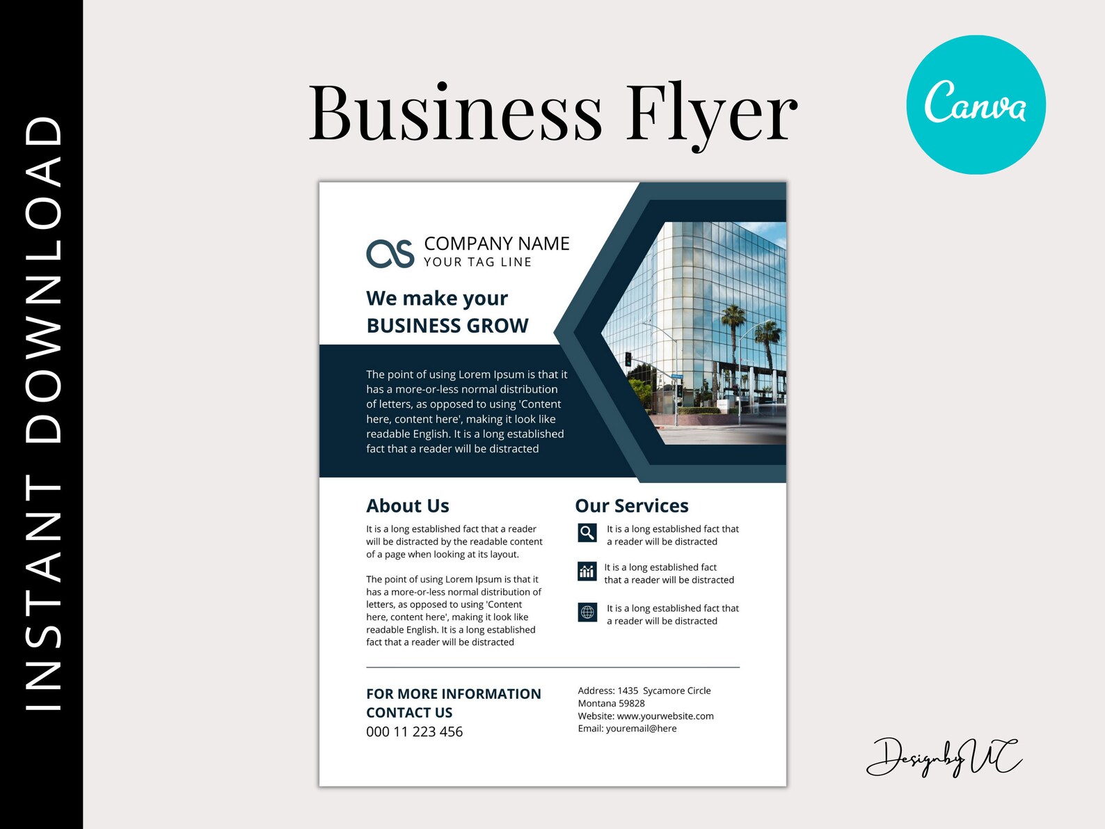 Printable Business Flyer | Corporate Flyer Template | Canva Template ...