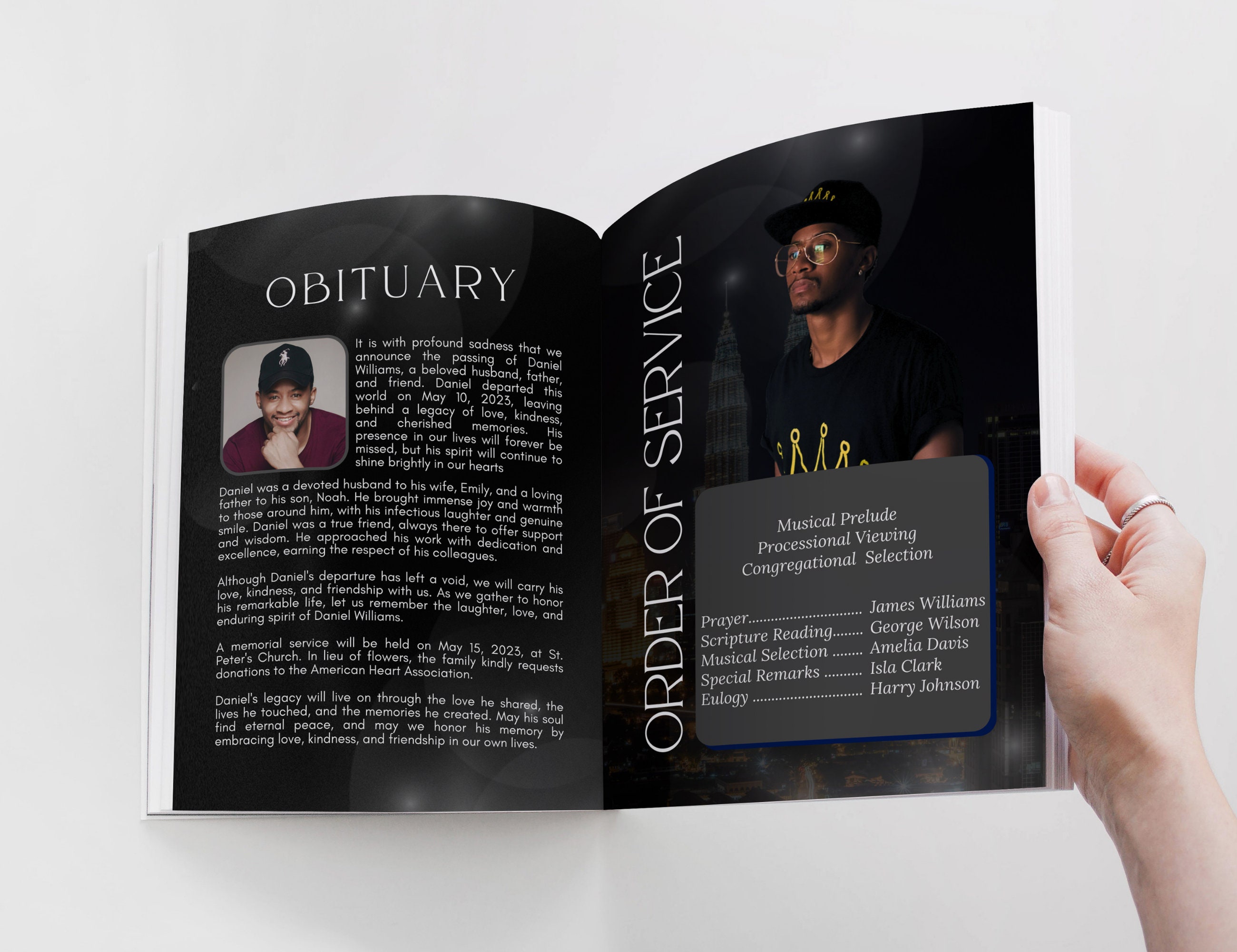 8 Page Magazine Style Funeral/memorial Program - Etsy