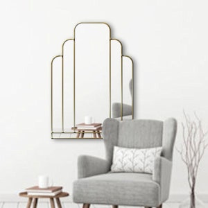 Art Deco Shaped Handmade Wall Mirror Tuscan - Etsy