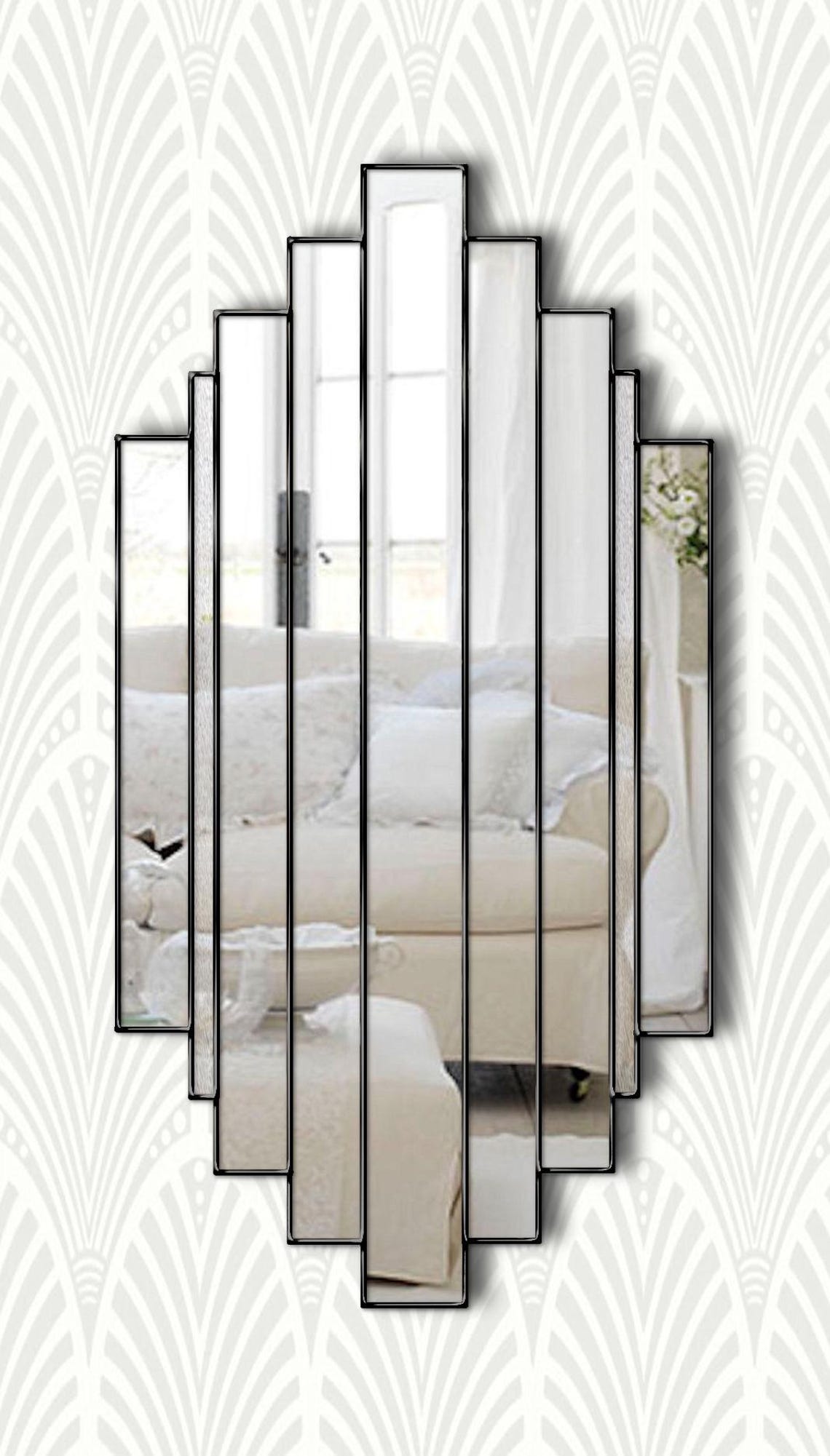 Opulent Romance Art Deco Wall Mirror in Gold - Etsy