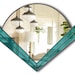 Art Deco Fan Handmade Wall Mirror With Teal Glass - Etsy