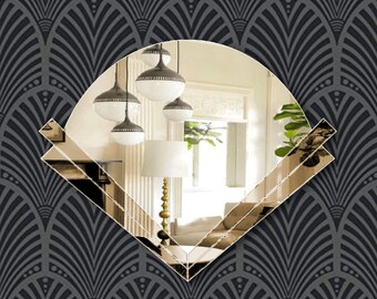 Art Deco Shaped Handmade Wall Mirror Tuscan 80x56cm - Etsy