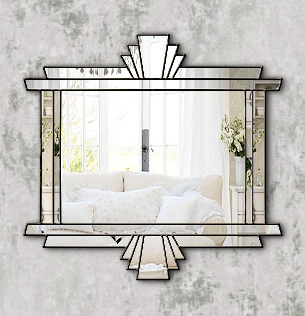 Over Mantle Art Deco Handmade Wall Mirror Alexander - Etsy