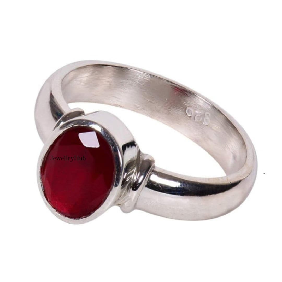 Natural Certified Ruby/manik Ring Gemstone Ring in Sterling Silver 925 ...