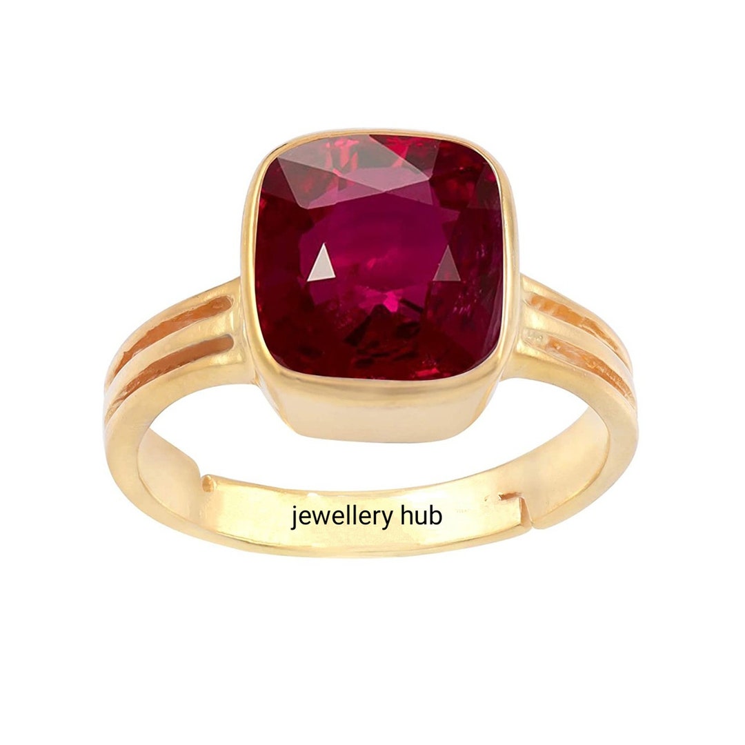 Ruby Ring/red Ruby Ring/manik Ring/ruby Gemstone Ring Copper panchdhatu ...