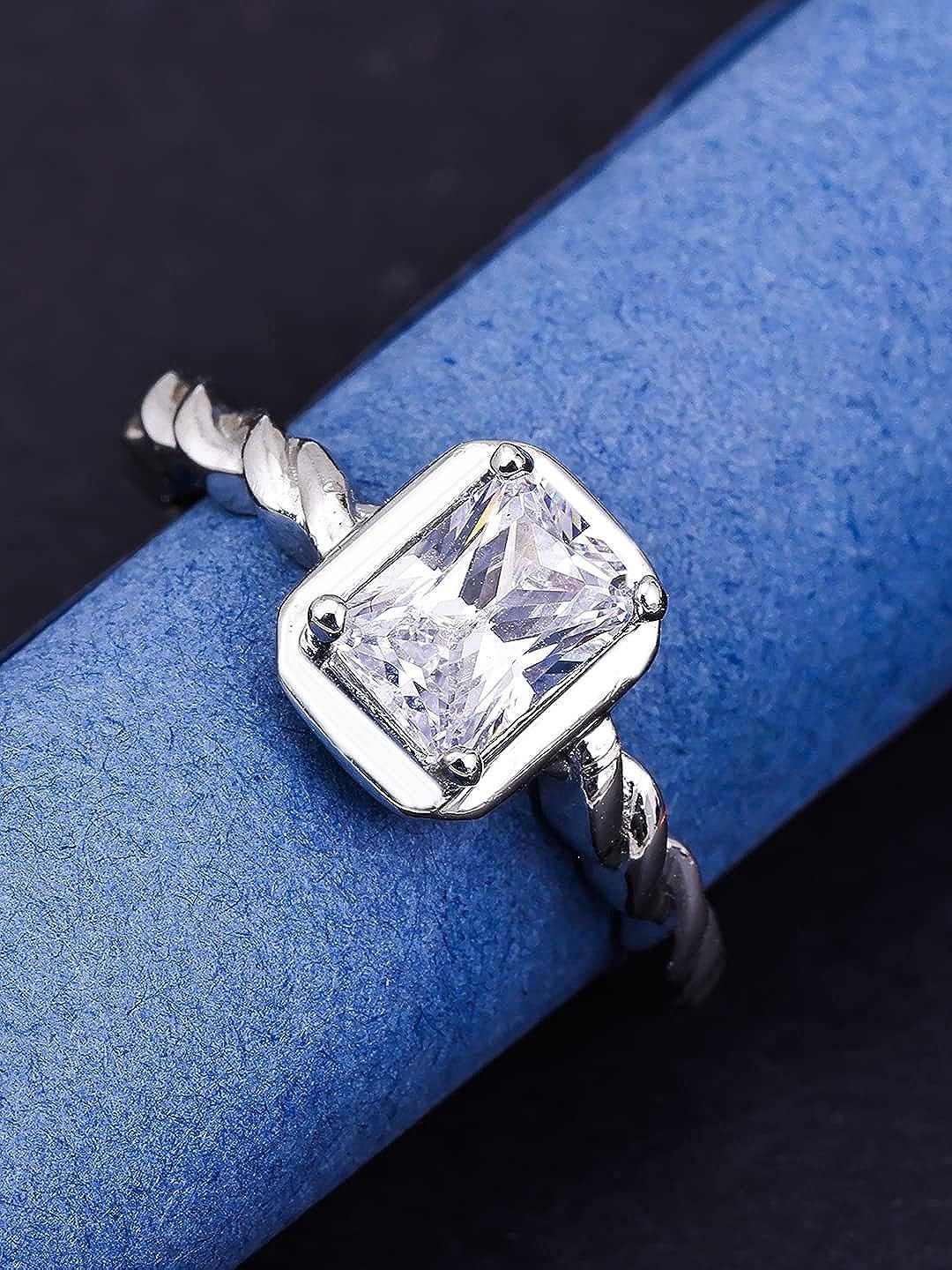 White Sapphire Ring, White Sapphire Beautiful Ring, White Sapphire Gemstone in Starling Silver92 ...