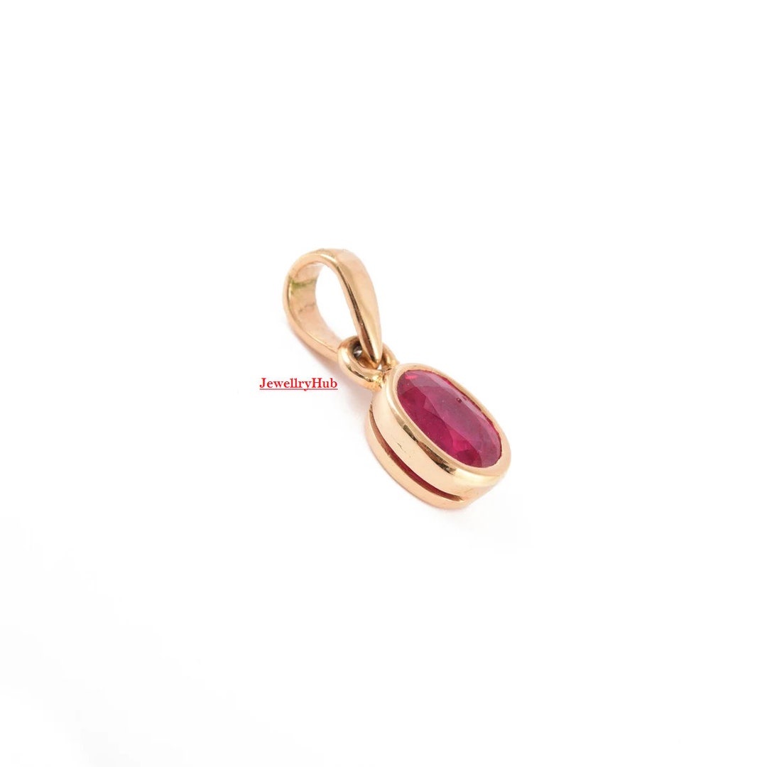 Natural Certified Ruby Pendant/ruby Gemstone Pendant 14K Gold Pendant ...