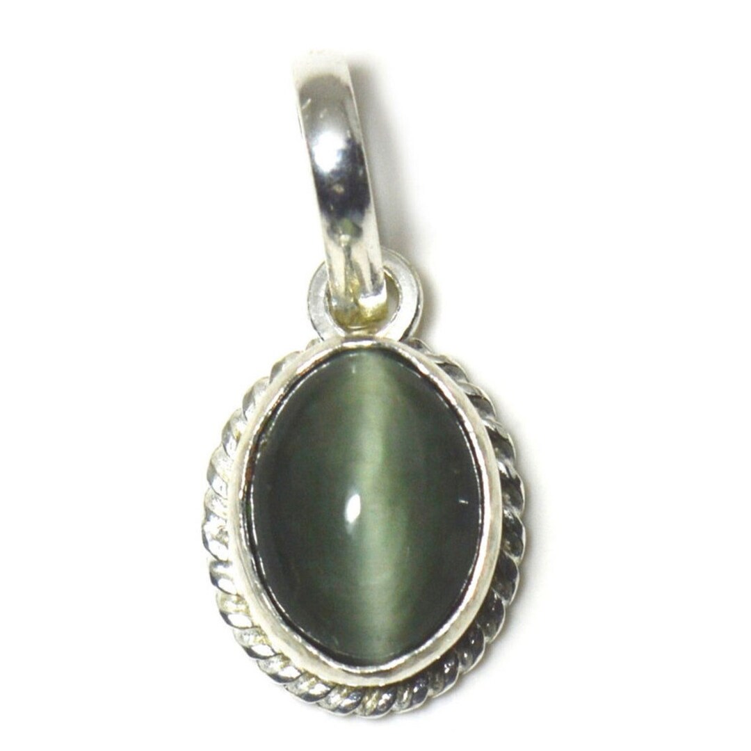 Natural Certified Cat's Eye Pendant/lehsunia Pendant 92.5 Sterling ...
