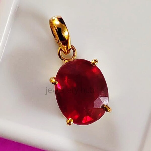 Ruby Pendant - Etsy