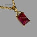 Natural Certified Square Ruby Pendant/necklace in Sterling Silver14k ...