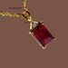 Natural Certified Square Ruby Pendant/necklace in Sterling Silver14k ...