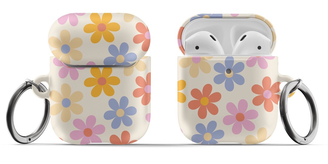 Airpods Case Aesthetic, Cute Daisy Flower AirPod Pro Case With Key ...