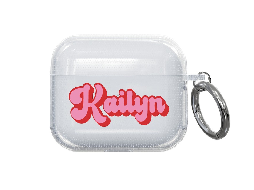 Clear AirPod Case Retro, Cute AirPod 3 Case, AirPod Case Name ...