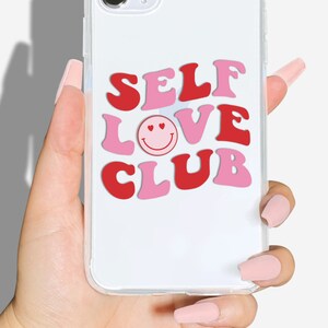 SELF LOVE CLUB Aesthetic Phone Case for iPhone or Samsung ...