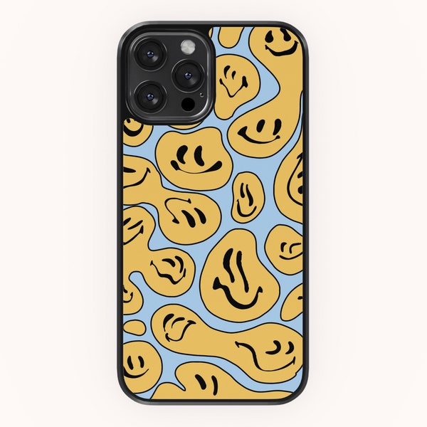 Dripping Smiley Face Phone Case - Etsy