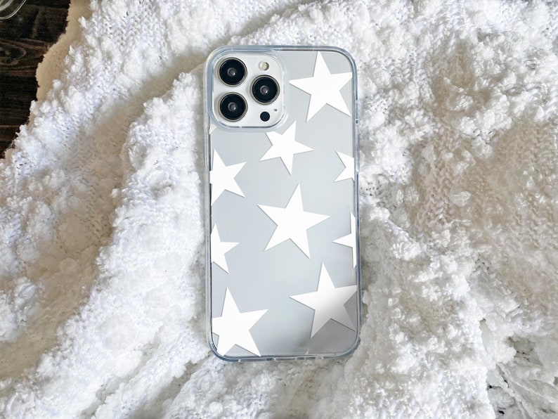 White Star Phone Case, Clear Phone Case, Trendy iPhone Case iPhone 14 ...