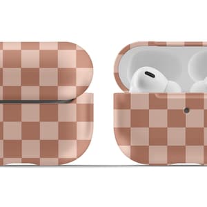 Air Pods Case Checkers, Brown and Beige Checkerboard, AirPod Pro Case ...